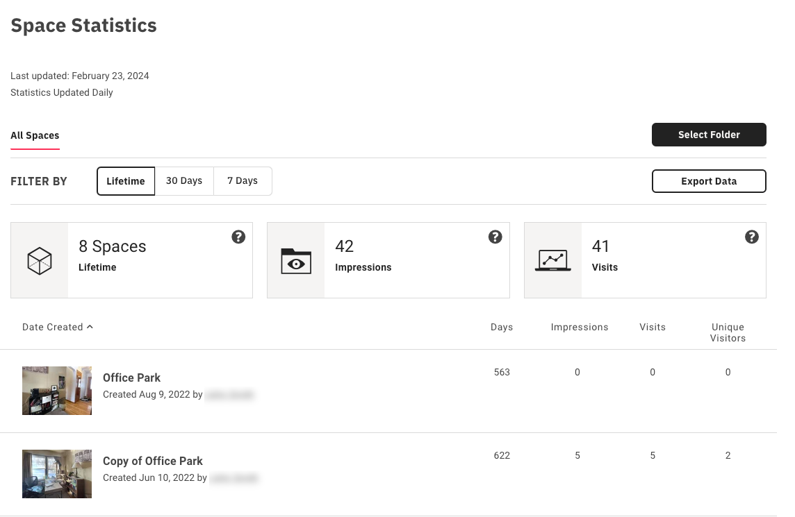 Statistiques de l'Espace