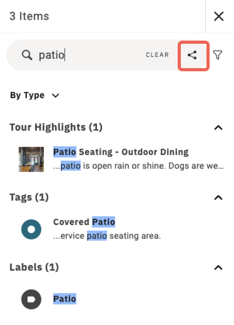 Find Information Within a Model with Space Search