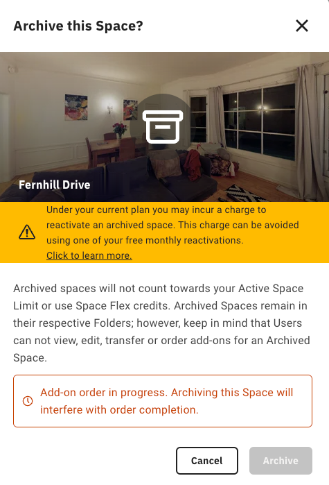 Archiving and Reactivating Spaces