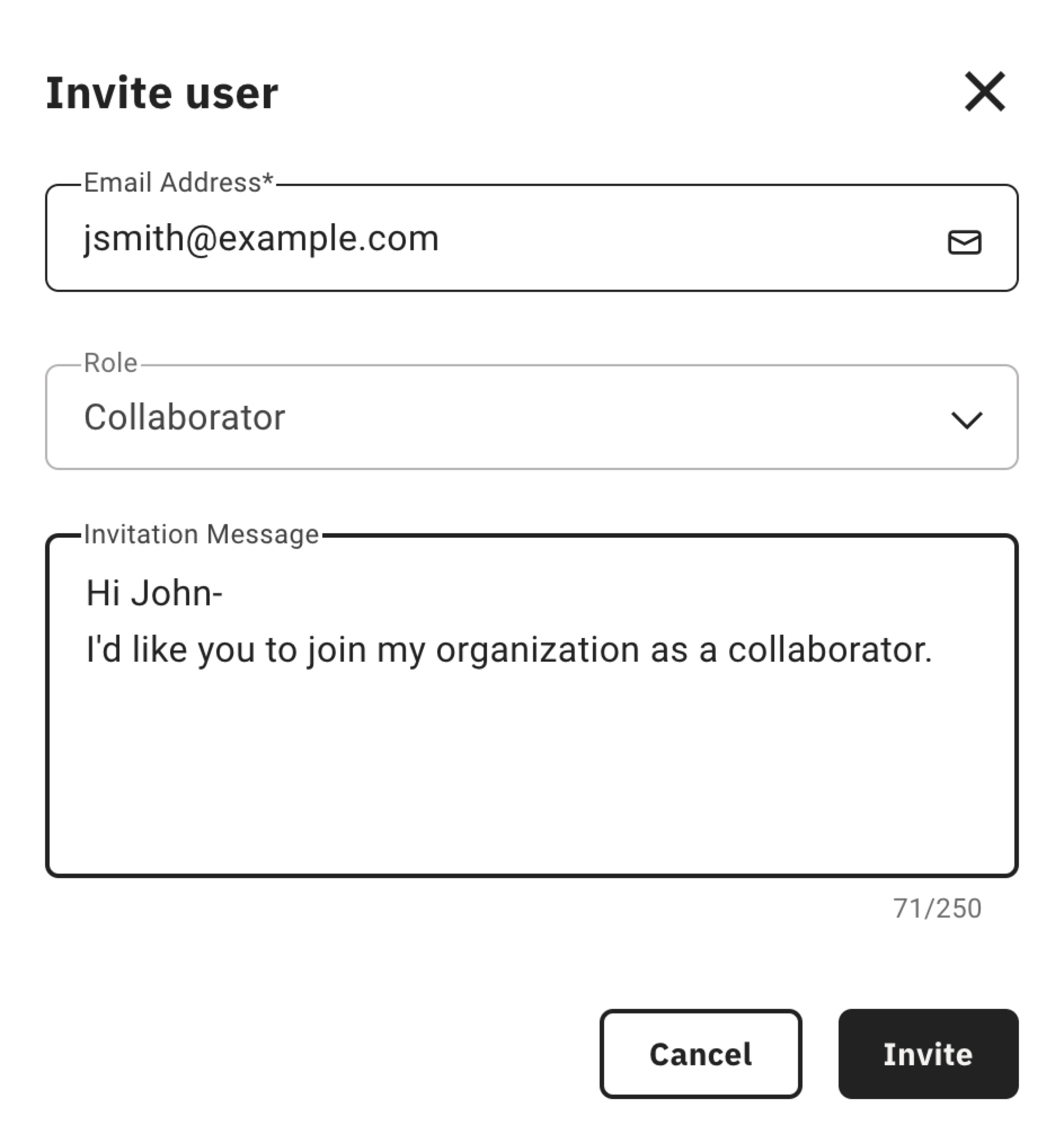 Invite a New Collaborator to Your Organization