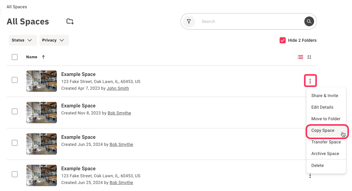 How to Copy a Space in Matterport Cloud