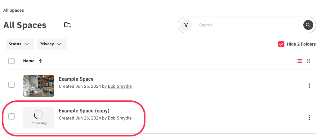How to Copy a Space in Matterport Cloud