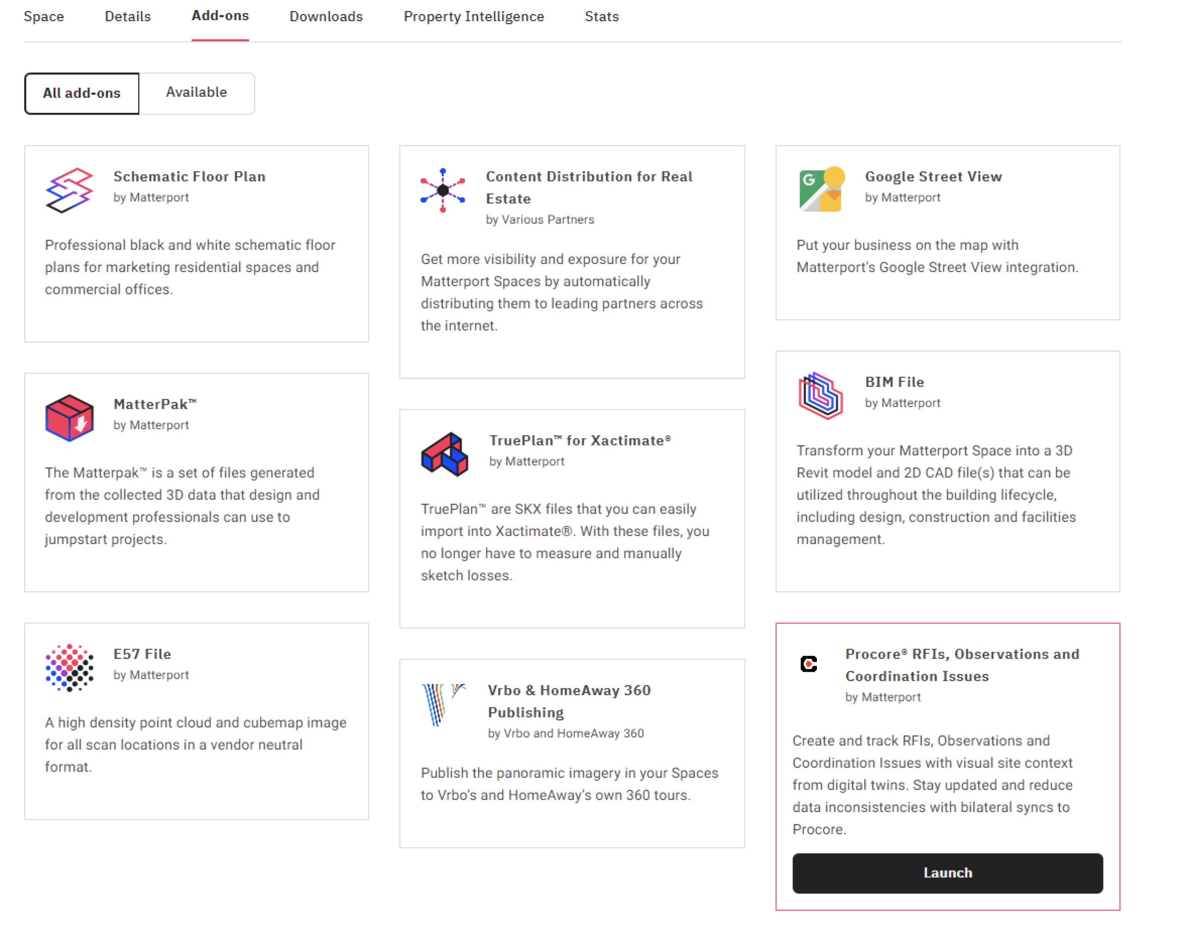Integration with Procore