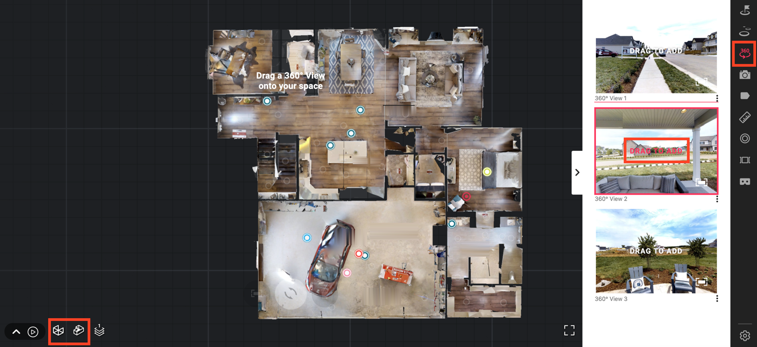 Place your 360º Views in Edit Mode