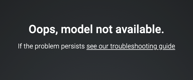 Oops Model Not Available