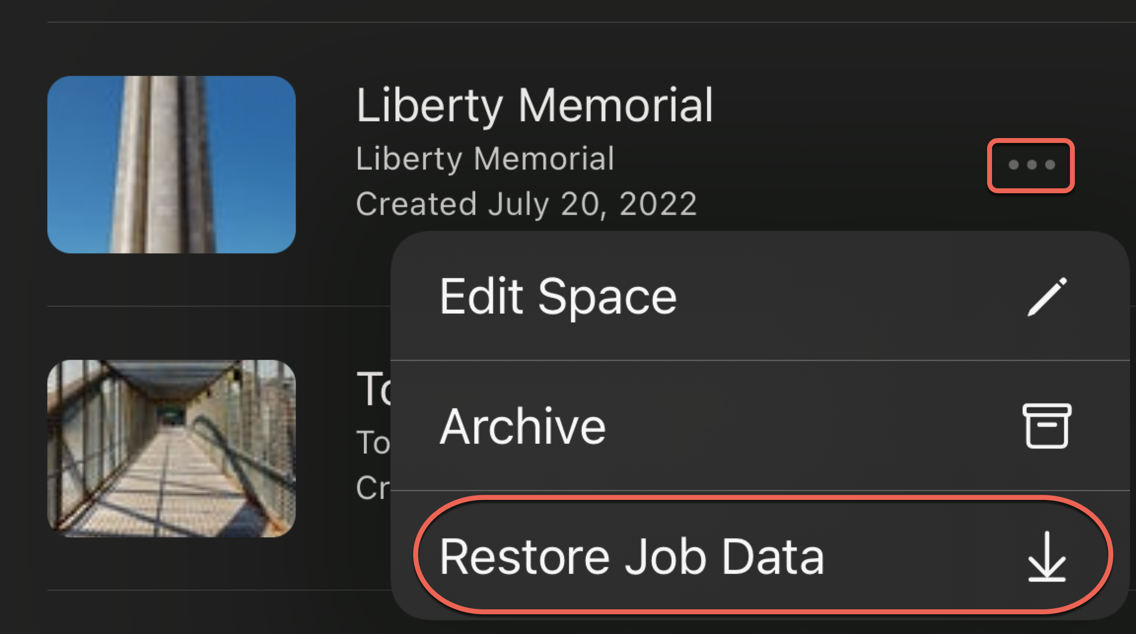 Restore, View, and Edit Models on the Matterport App