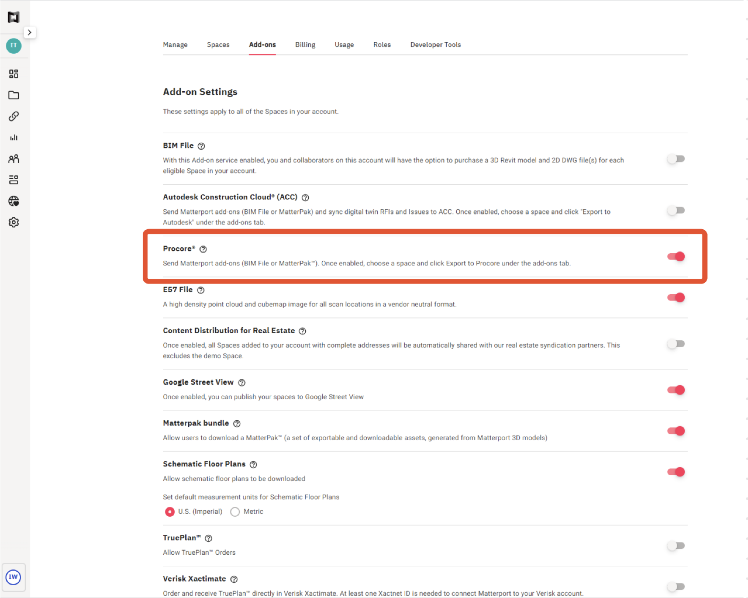 Integration with Procore