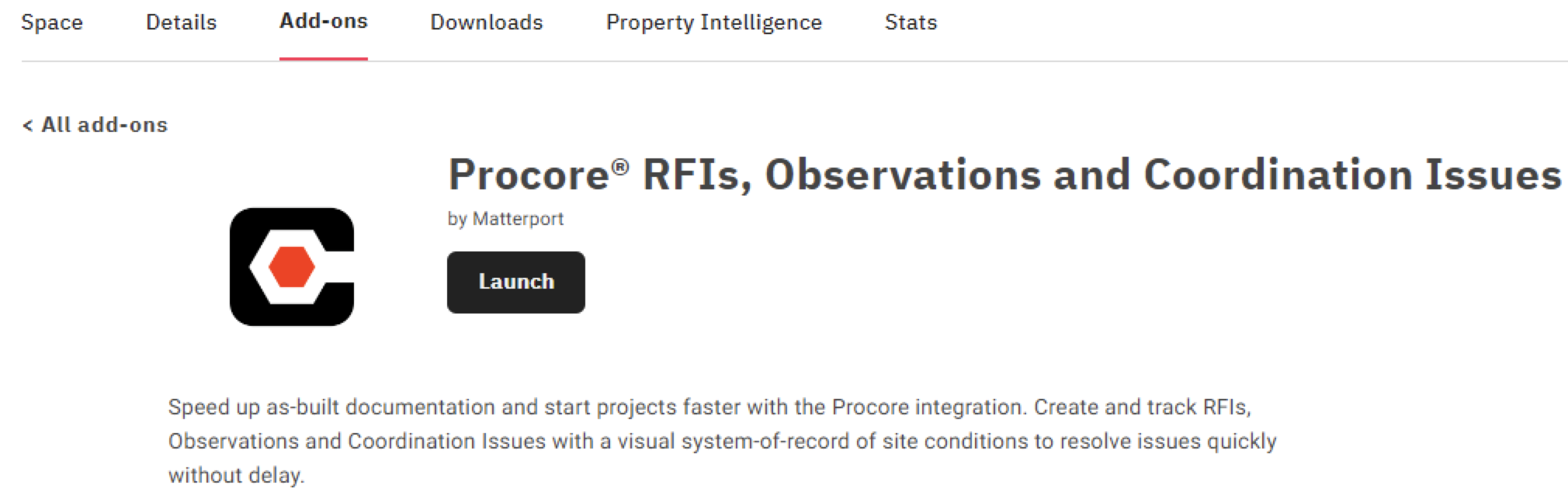 Integration with Procore