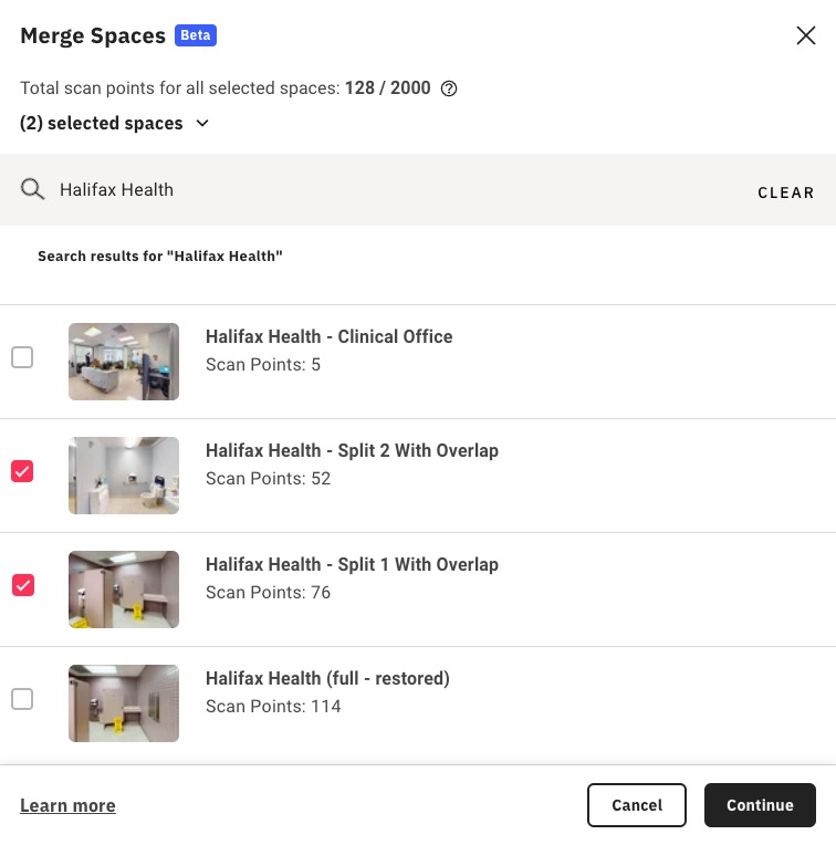 Merge Multiple Spaces Together (Beta)
