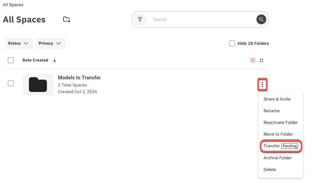 How To Transfer Multiple Spaces Between Organizations